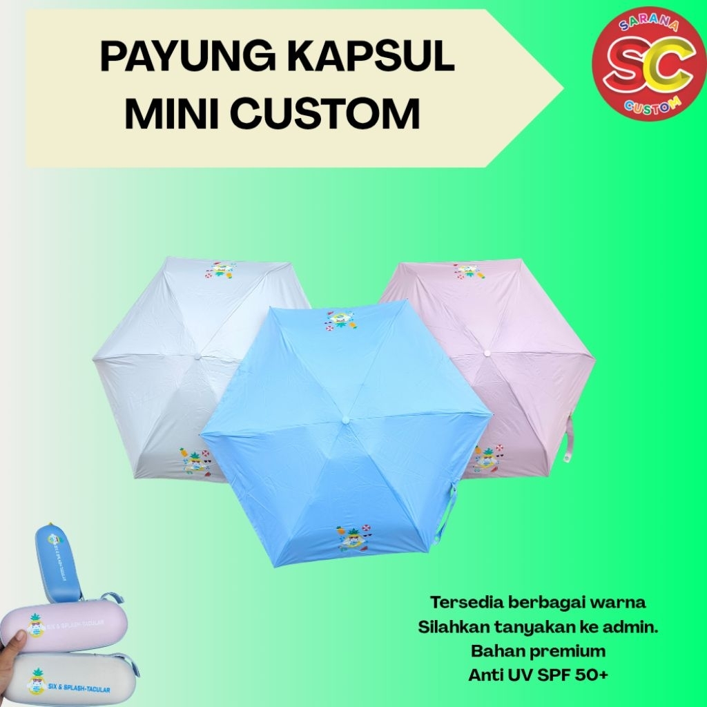 Jual payung custom/payung promosi/payung capsul custom/payung mini ...