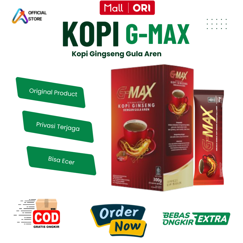 Jual KOPI G MAX ORIGINAL 100% BPOM & HALAL - KOPI STAMINA PRIA AMAN ...