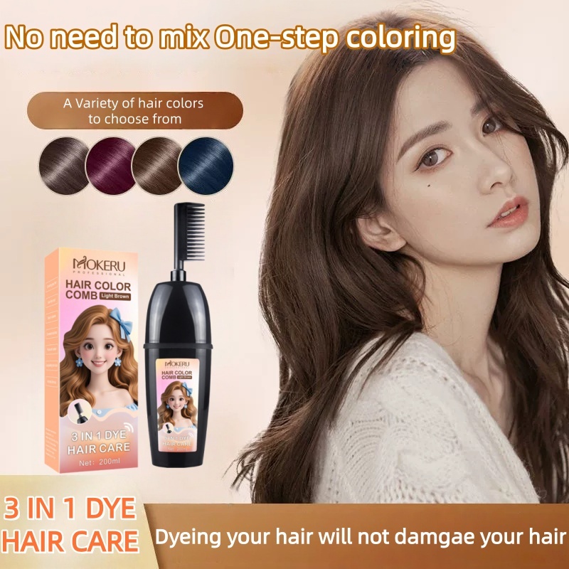 Jual 【3 IN 1 DIY】Mokeru Hair Clolor Comb 200ml Brown Black/Natural ...