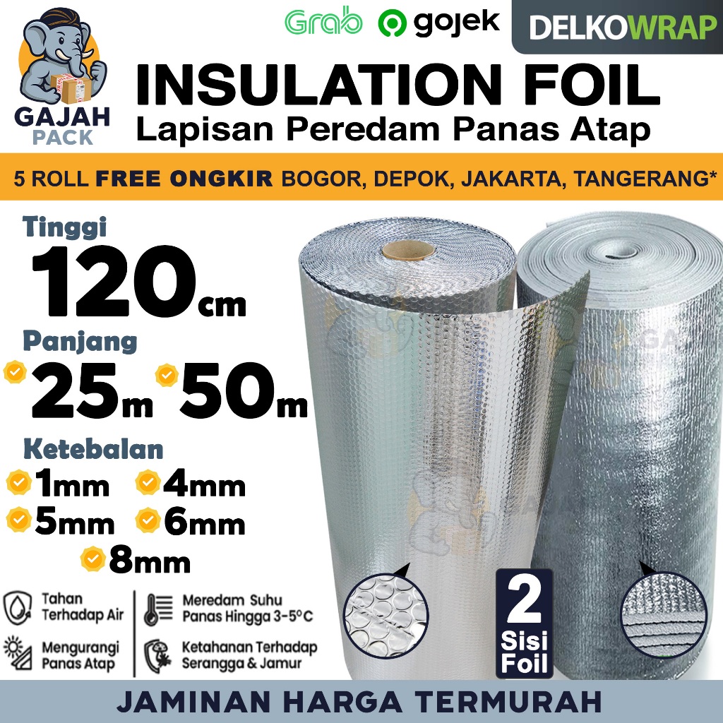 Jual Insulation BUBBLE & FOAM METALIZING FOIL Busa Insulasi Peredam ...