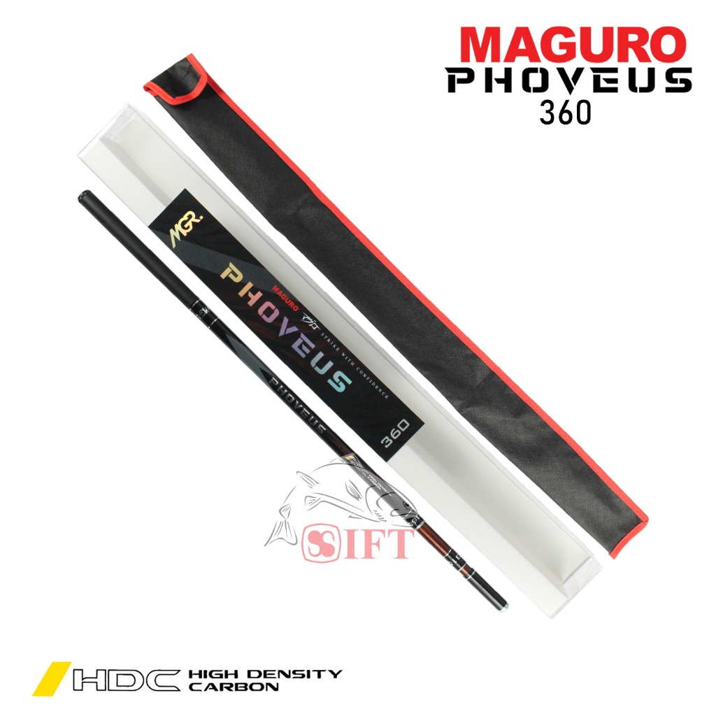 Jual Joran Tegek MAGURO PHOVEUS 360 450 540 630 [25] Rod Zoom High Density Carbon Solid Tip ...