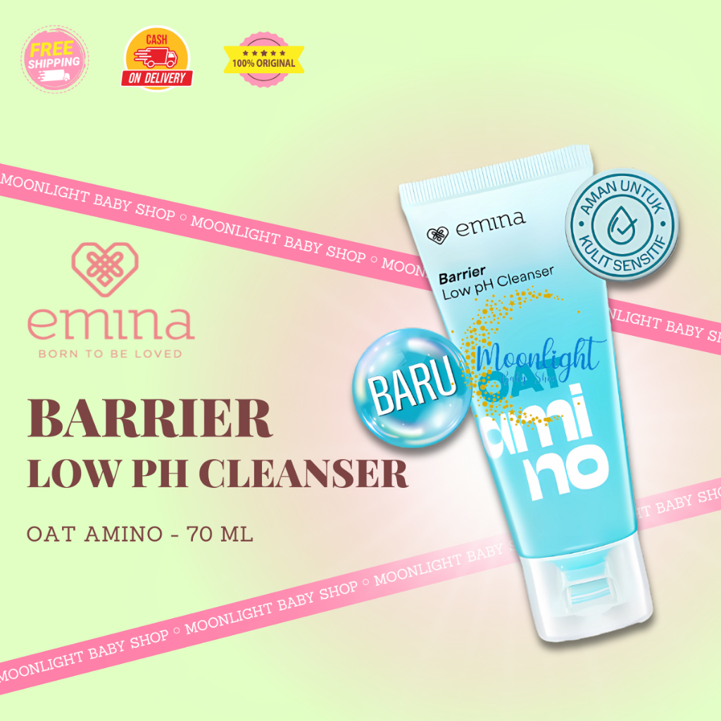Jual Emina Barrier Low pH Cleanser 70ml - Oat Amino - Pembersih Wajah ...