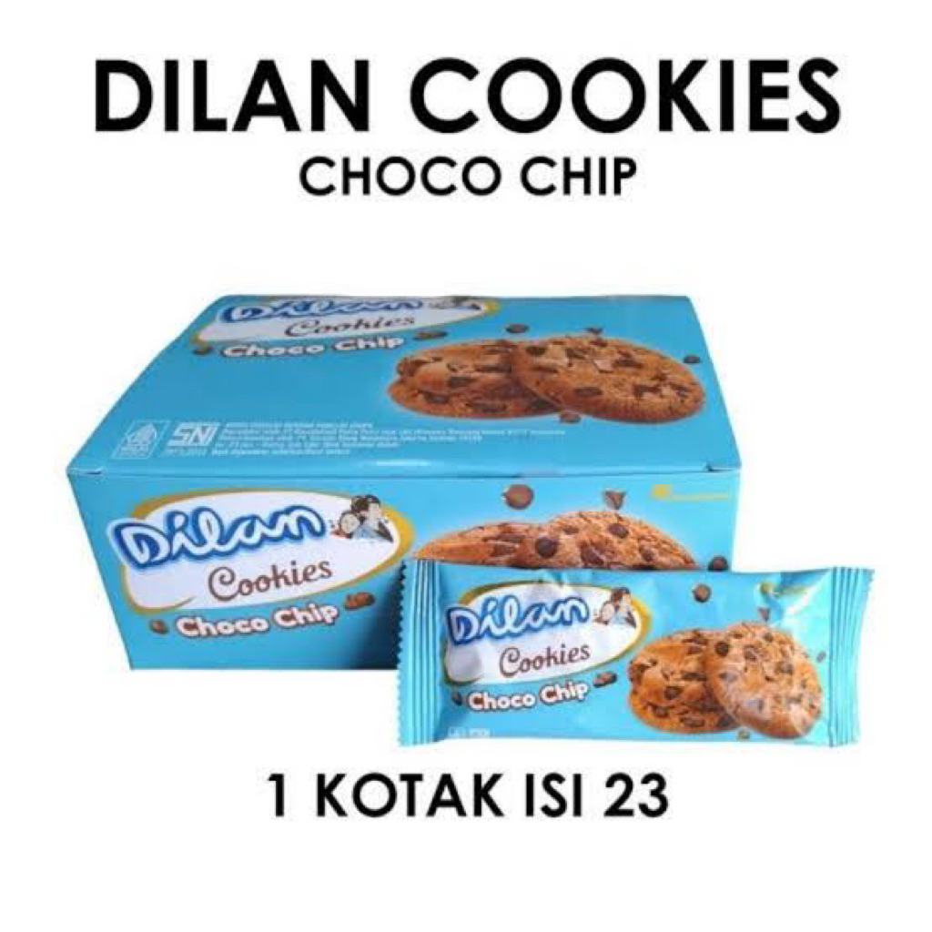 Jual DILAN COOKIES CHOCO CHIP [1 BOX ISI 23 PCS @11G] | DILAN COOKIES ...