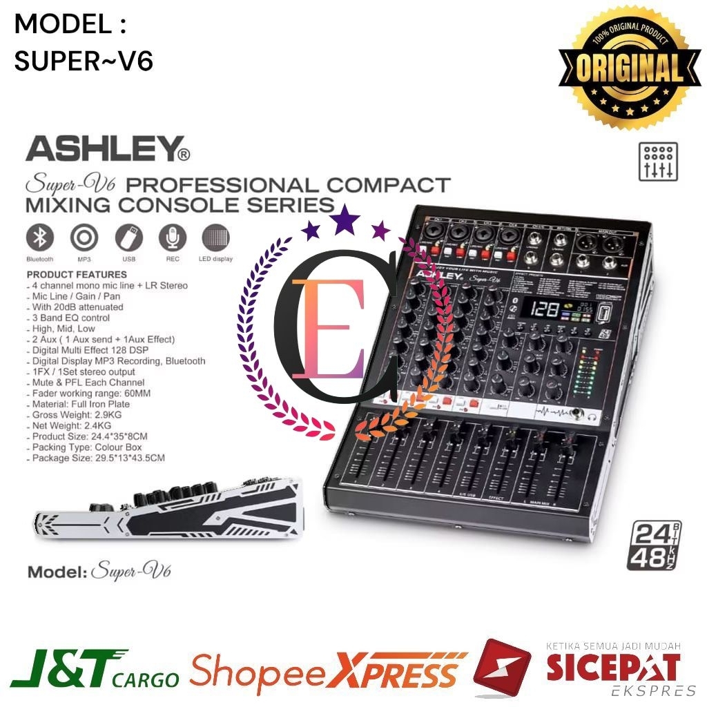 Jual Mixer Ashley Super V6 Original 6 Channel 128 dsp Bluetooth ...