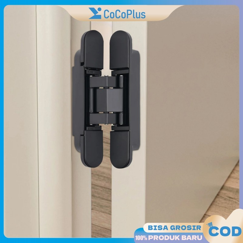 Jual 1PC Hidden Hinge Engsel Tanam Door Hinge Invisiblle Hitam atau ...