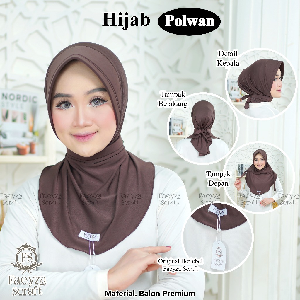 Jual Faeyza_Mk - Hijab sport polwan tali leher | Hijab dinas instan | Material Premium | Shopee ...