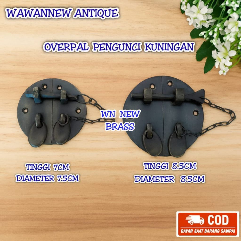 Jual Overpal Grendel Pengunci Gembok Lemari Pintu Rumah Pagar Kuningan ...