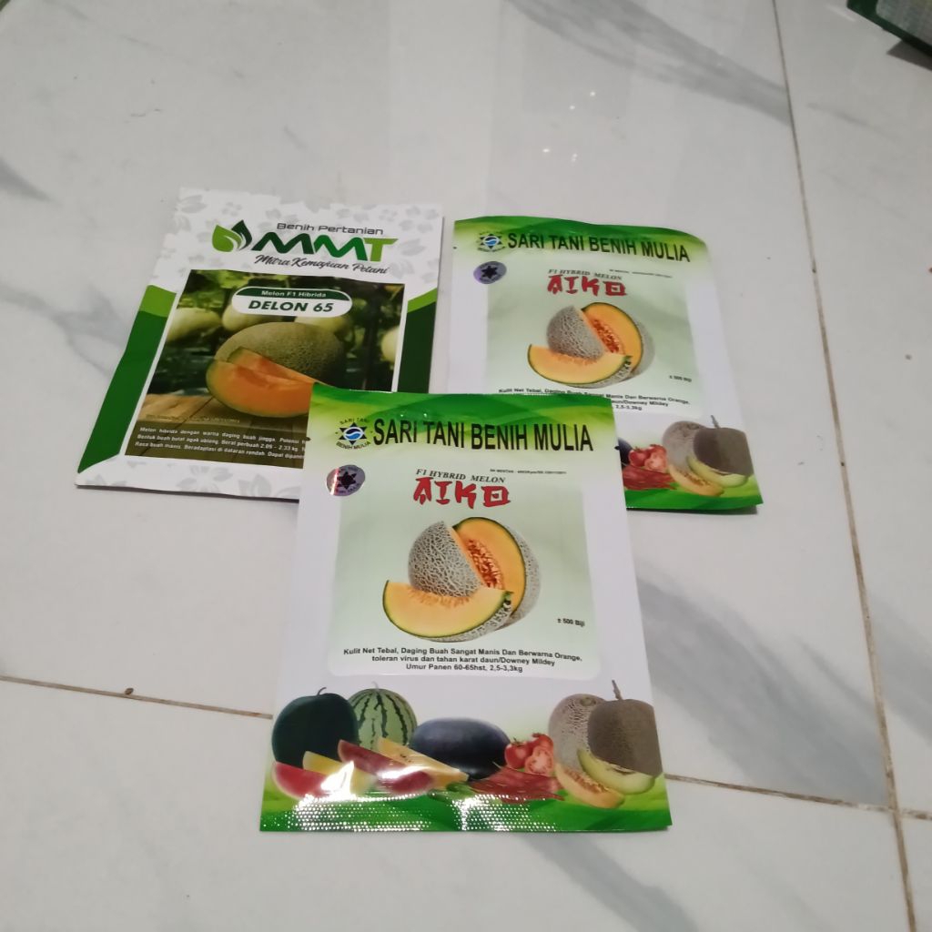 Jual Benih Bibit Melon Jumbo Aiko F1, Setipe Delon 65 F1. Tahan Simpan ...