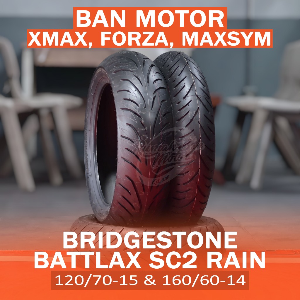 Jual BRIDGESTONE BATTLAX SC2 RAIN RADIAL 120/70-15 160/60-14 Ban, Xmax ...