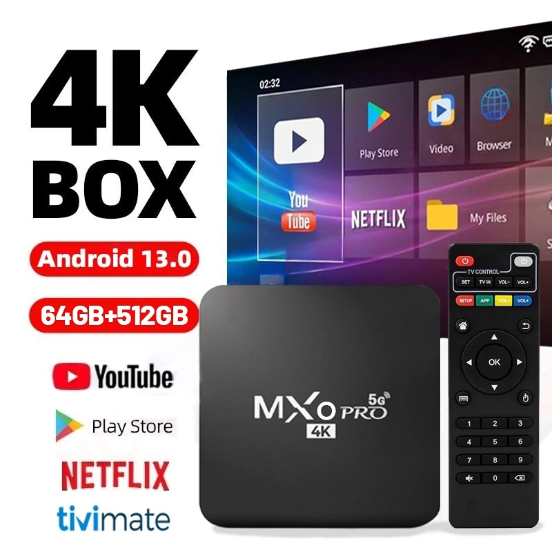 Jual Android 13.1 Tv Box MXO Pro 4K RAM 64G ROM 512G OS New Chipset ...