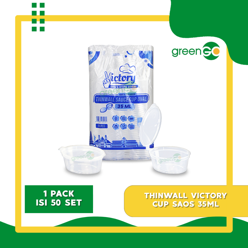 Jual THINWALL CUP SAOS SAMBAL KECAP VICTORY 35ML CUP OVAL ISI 50 SET ...