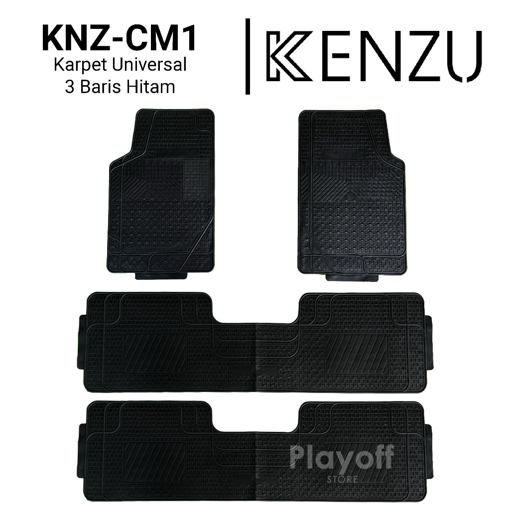 Jual Karpet Mobil Karet Universal KENZU Black & Beige | Shopee Indonesia
