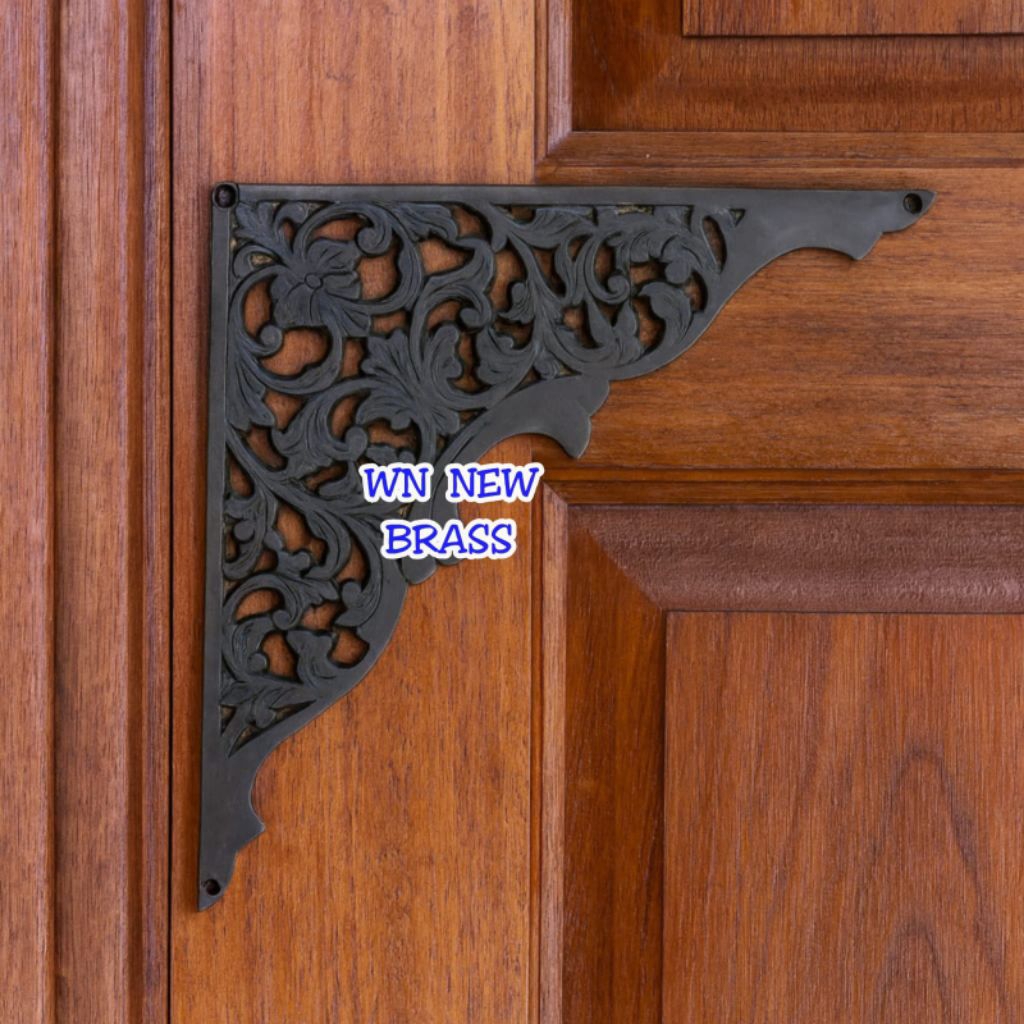 Jual Siku Ukir Ornamen Meja Lemari Pintu Rumah Kuningan Antik 20 cm ...
