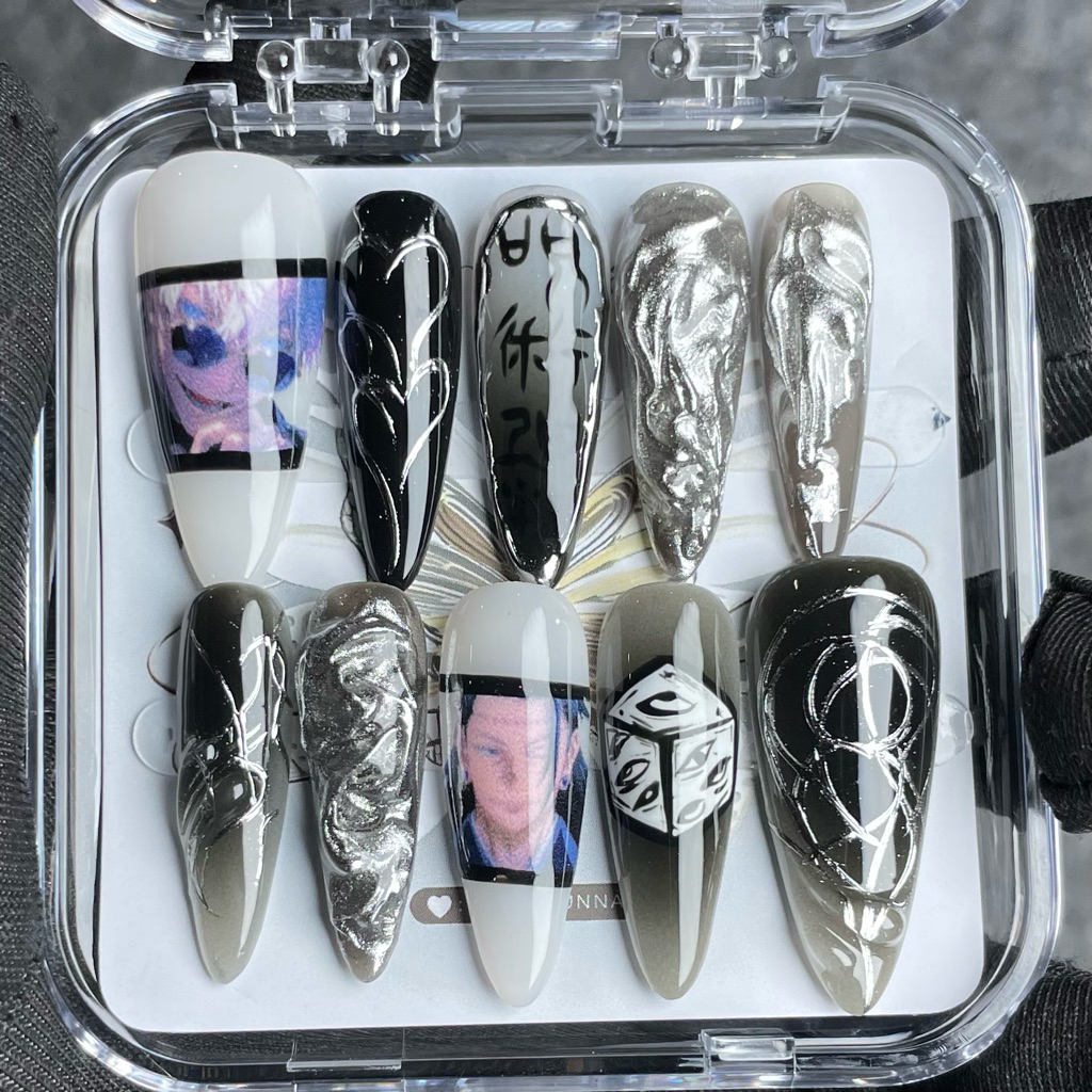 Jual SS95 Gojo Satoru nails | Gojo & Goto press on nails | jujutsu no ...