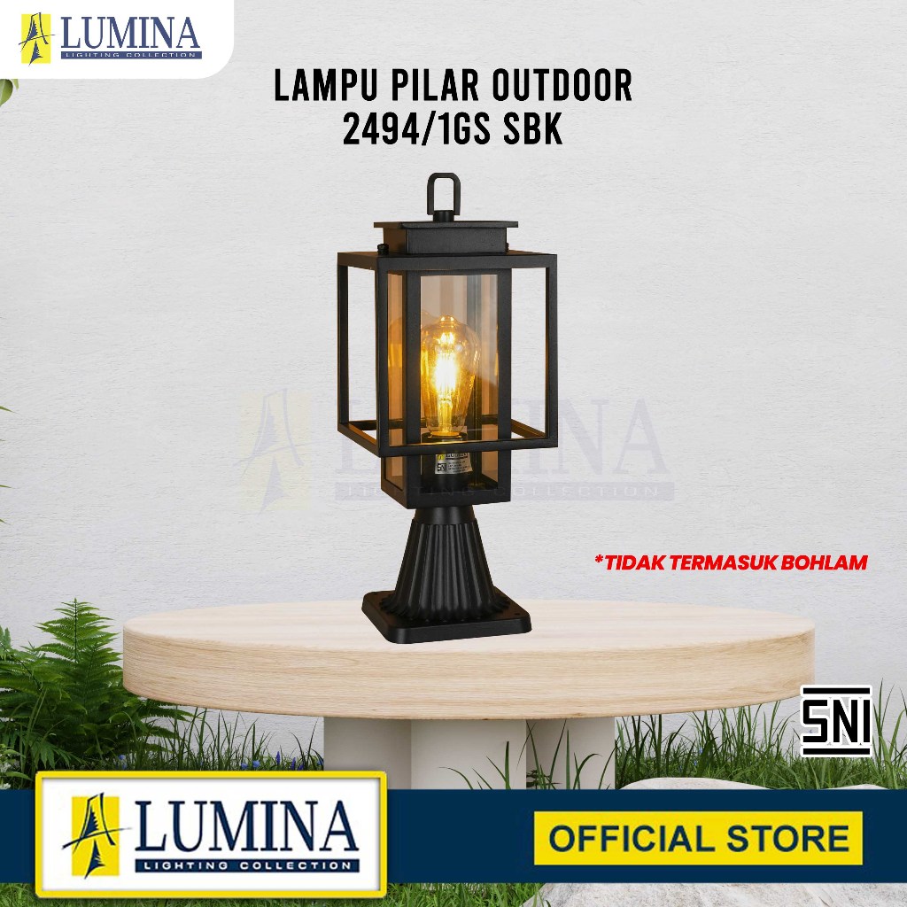 Jual Lumina - Lampu Pilar Taman Outdoor Model Klasik Type 2494/1GS SBK ...