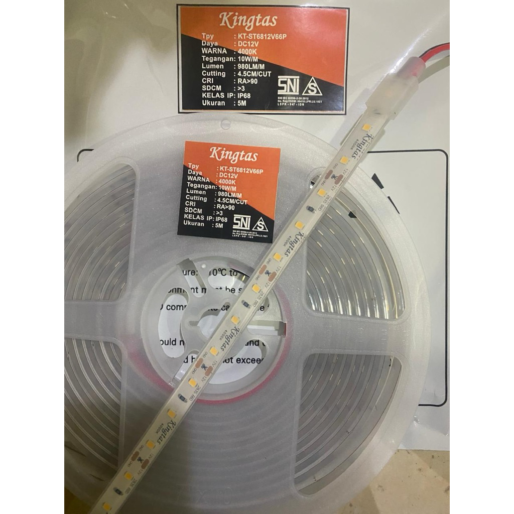Jual strip Kingtas 2835 60L IP68 DC 12v dan DC 24V cahaya 3000K 4000k ...