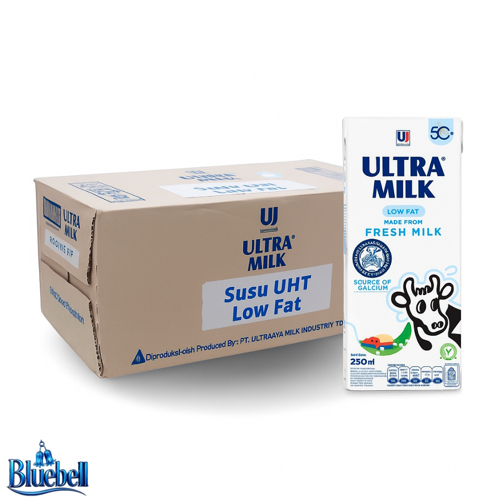 Jual Ultra Milk Low Fat Plain 24x250ml UHT Dus karton | Shopee Indonesia