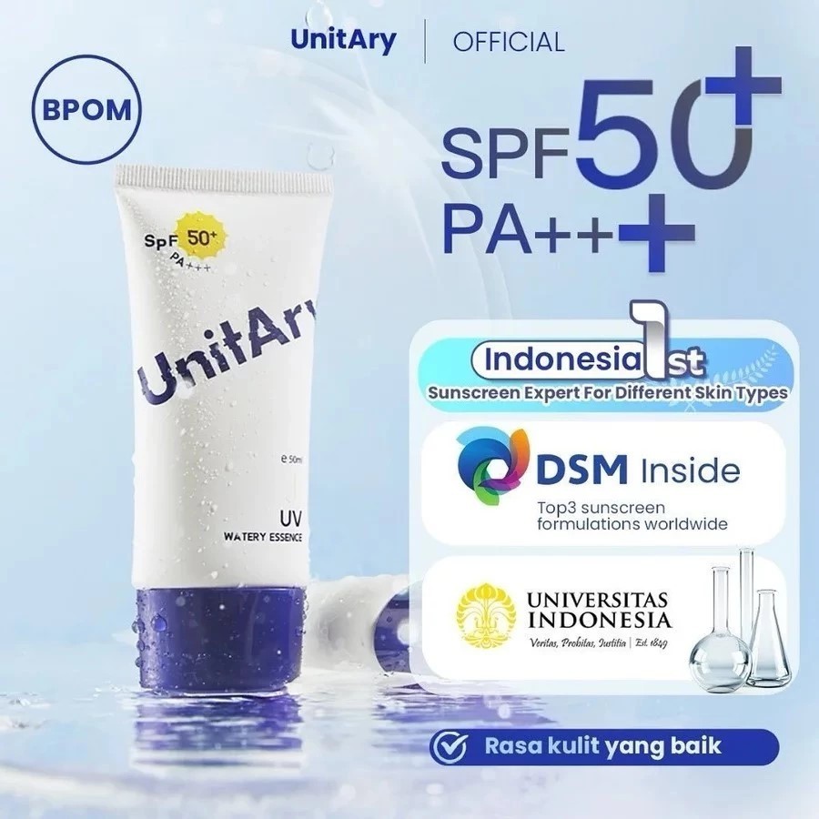 Jual Unitary UV Watery Essence SPF 50+ PA+++ 50ml | Chemical Sunscreen ...