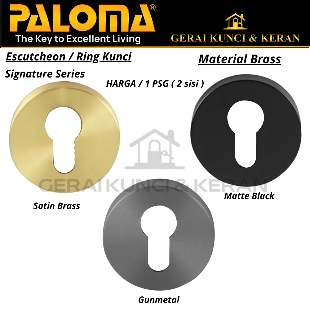 Jual PALOMA ECP 6101 6102 6103 RING KUNCI ESCUTCHEON SIGNATURE GOLD ...
