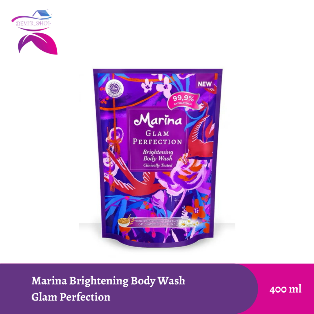 Jual Marina Brightening Body Wash Glam Perfection 400 ml | Shopee Indonesia