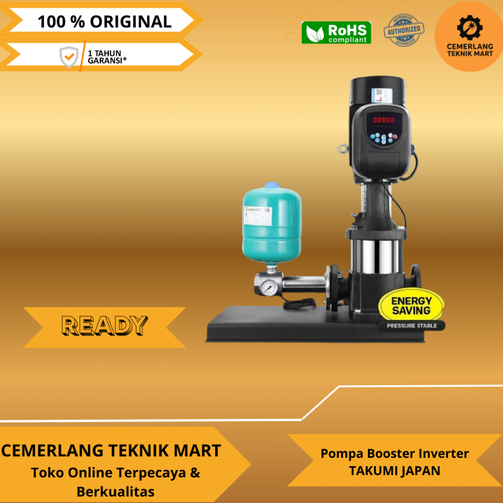 Jual Pompa Booster Inverter TAKUMI JAPAN CDLF 4-4 Pompa Vertikal ...