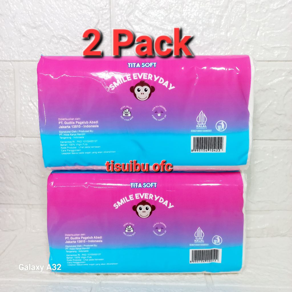 Jual (Paket 2 pack) TITA Soft Facial Tissue isi 300Helai 2Ply. Tisu ...