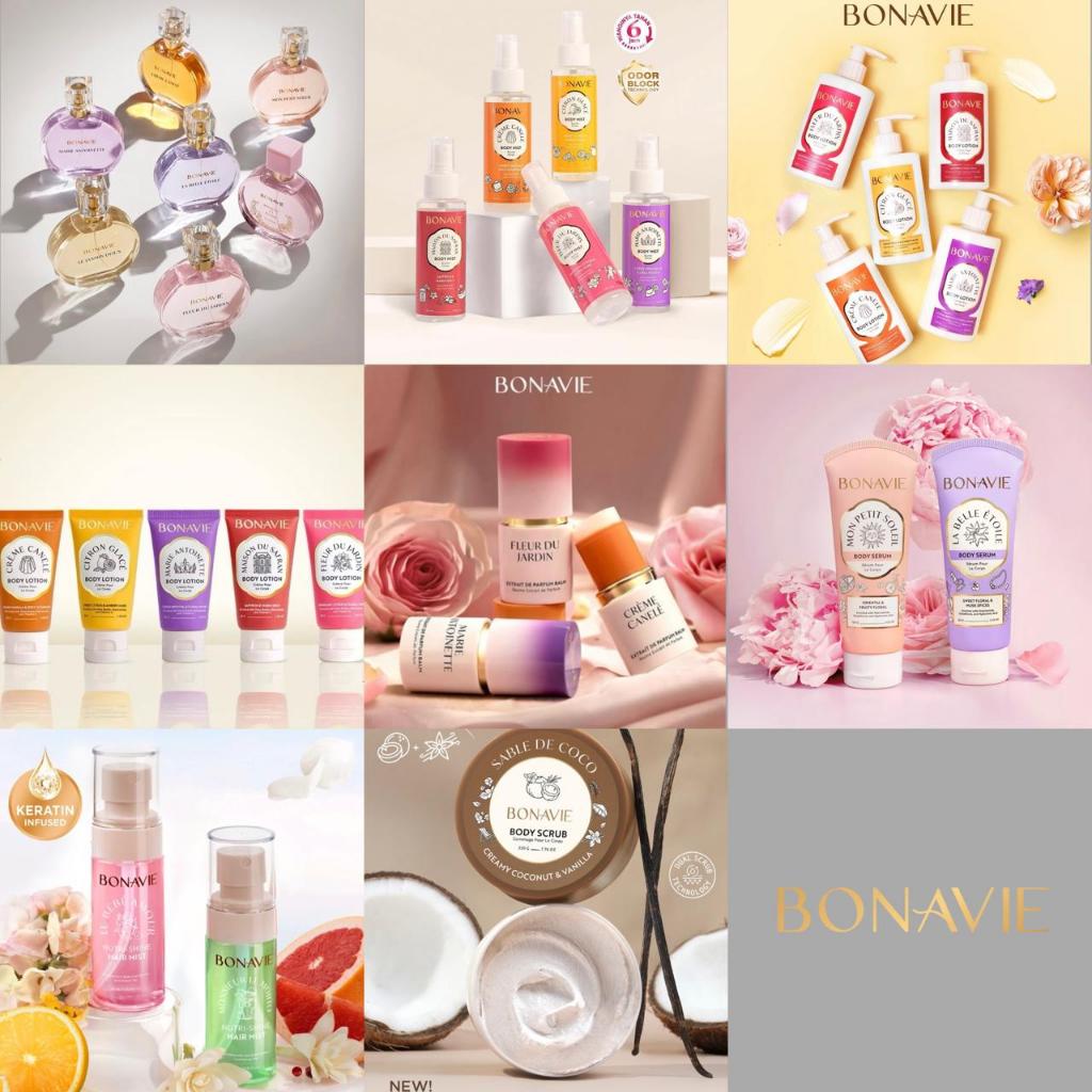 Jual Bonavie Eau De Parfum Body Mist Body Lotion Extrait de Parfum Balm ...