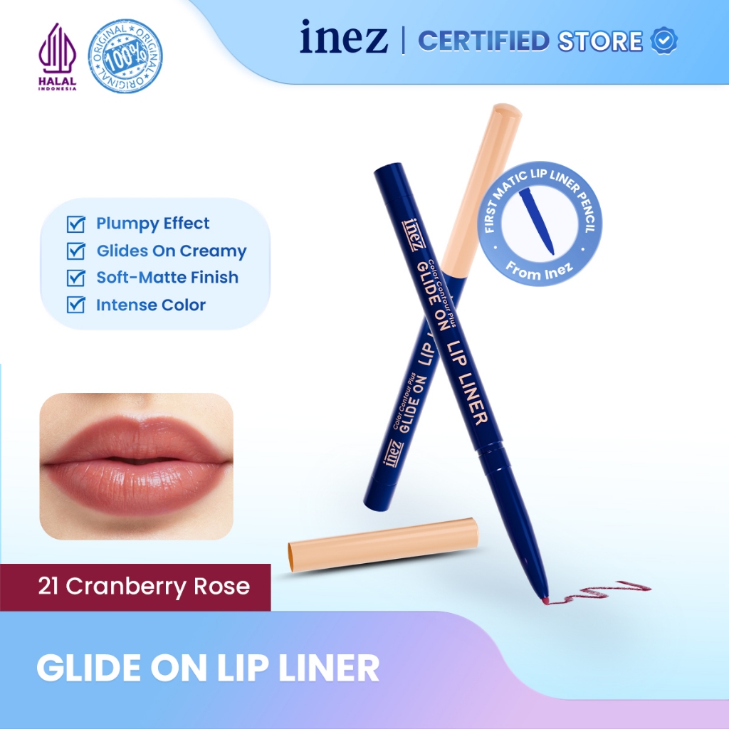 Jual Inez Official - Color Contour Plus Glide On Lip Liner | Lip Liner ...