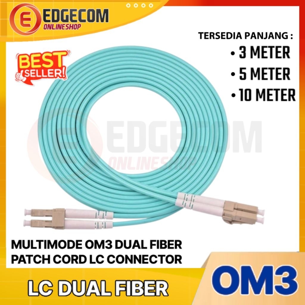 Jual Kabel FO Fiber Optic Patchcord OM3 LC - LC Multimode Duplex 3 / 5 ...
