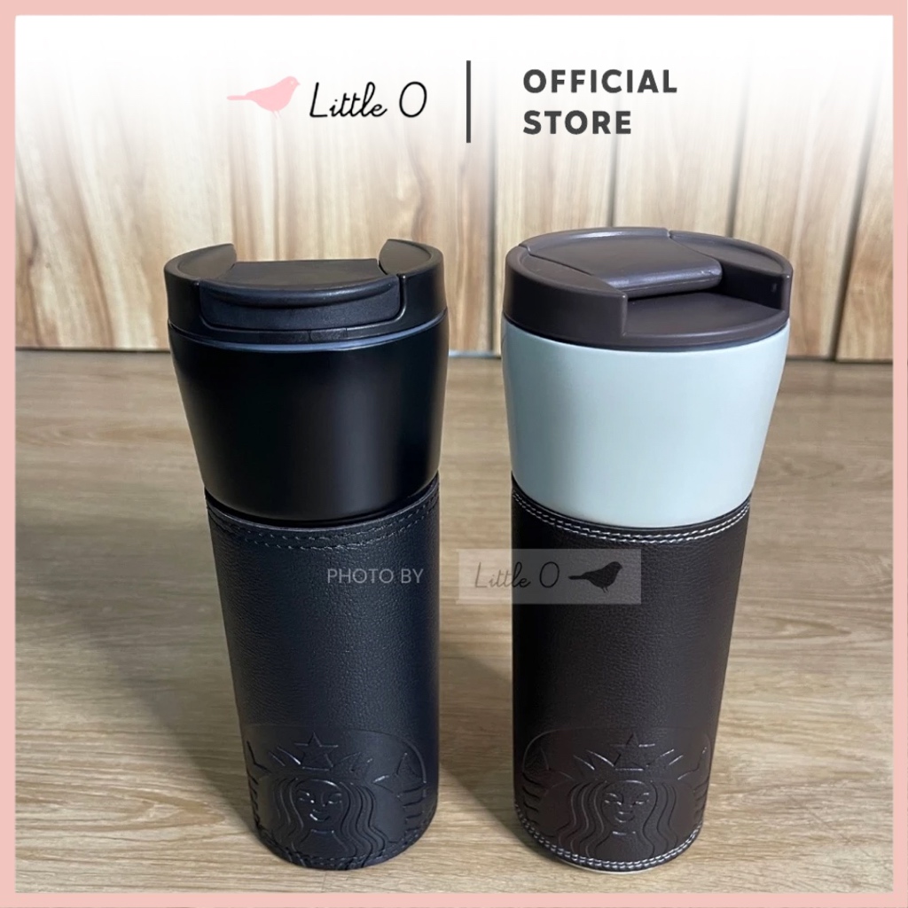 Jual LITTLE O Starbucks Tumbler Leather Edition 473ml Grande Stainless ...