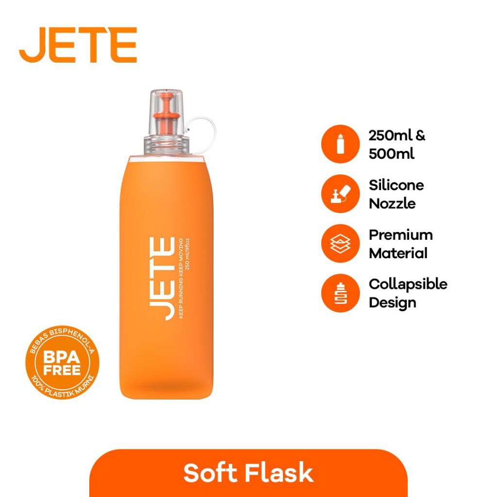 Jual Soft Flask JETE Soft Flask 500ml Botol Air Lipat Silicone Foldable ...