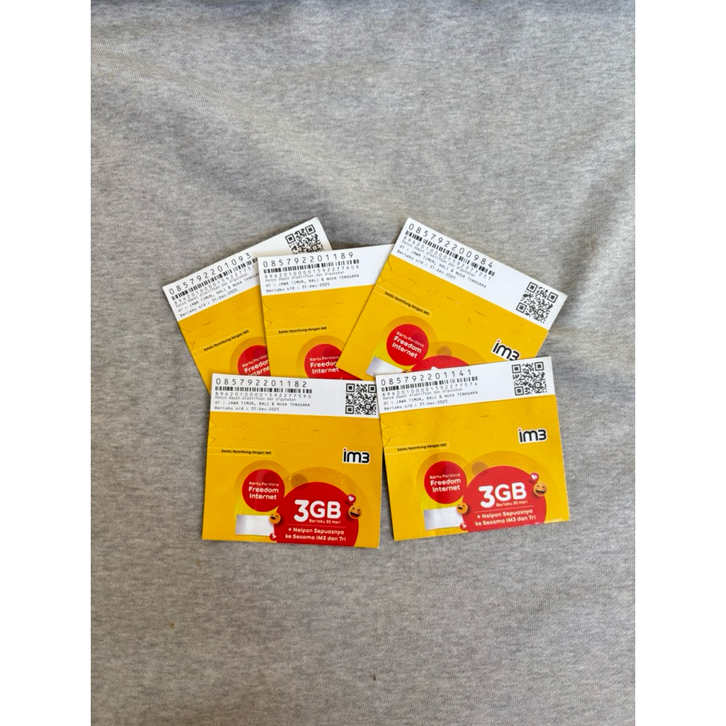 Jual NOMOR CANTIK / SIM CARD INDOSAT IM3 PLUS PAKET 3GB | Shopee Indonesia