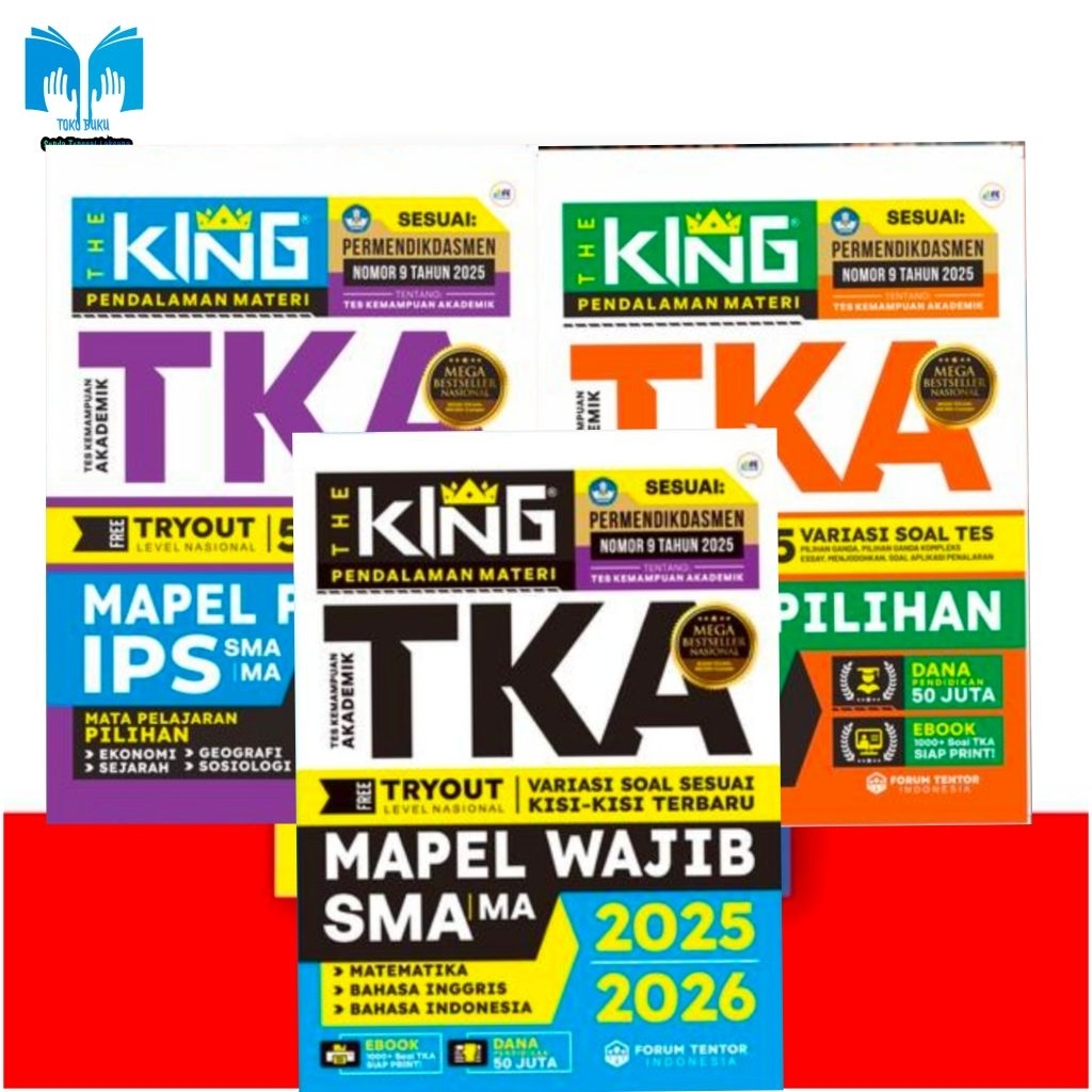 Jual Buku The King TKA SMA/MA 2025/2026 Ideal untuk siswa MAPEL WAJIB ...