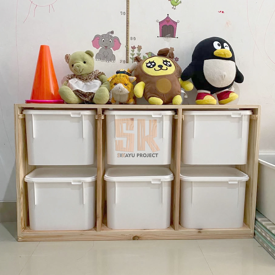 Jual Rak Mainan Anak Minimalis 6 Box Polos - Rak Buku Minimalis Trofast ...