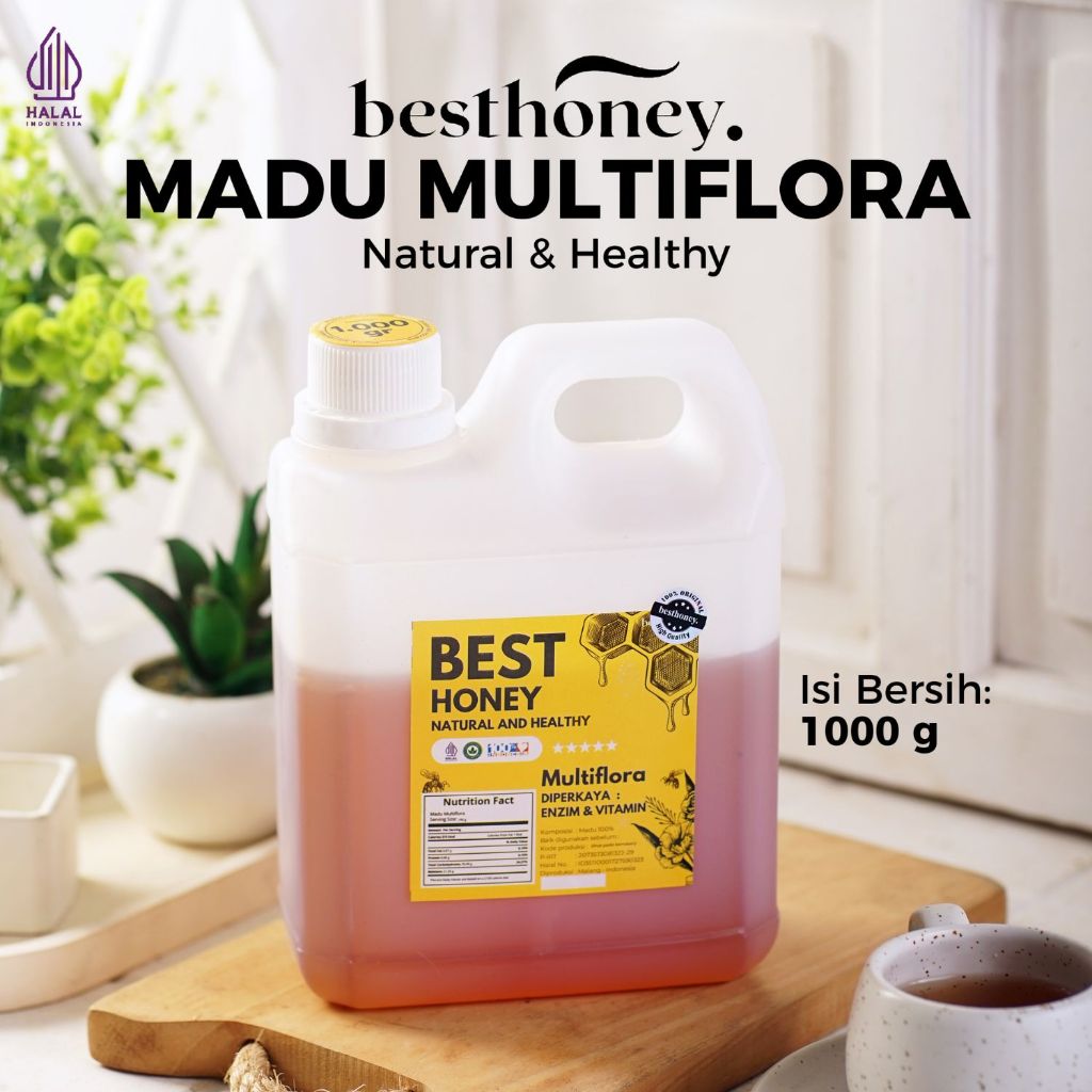 Jual Madu Murni Asli Tanpa Campuran 1kg 2kg Multiflora 100% Natural ...