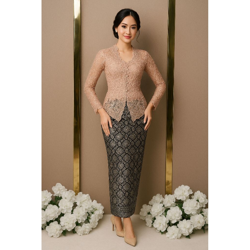 Jual Rok Span Songket Wanita Gold Silver Maroon,Rok Instan Siap Pakai ...