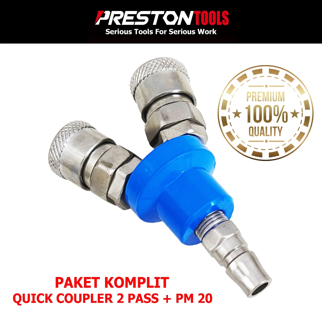 Jual PAKET KOMPLIT QUICK COUPLER 2 PASS + COUPLER PM 20 PRESTON TOOLS ...