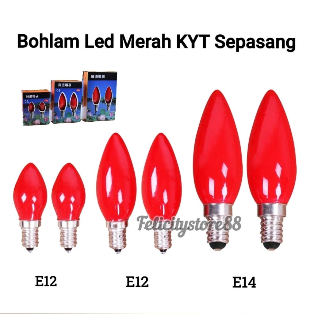 Jual Bohlam Led KYT Lampu Led Bohlam merah E12 E14 Bola lampu ...