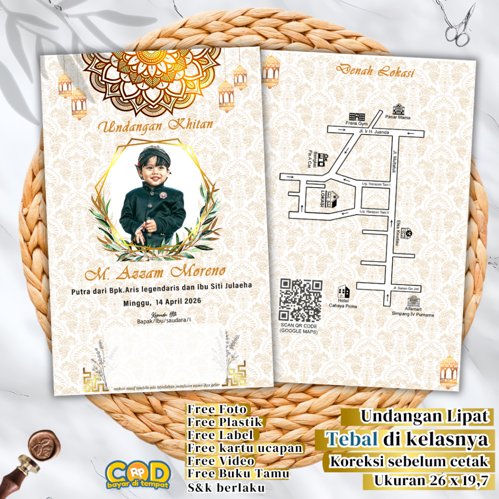 Jual undangan sunatan khitanan harga murah unik proses cepat dsgn mewah ...
