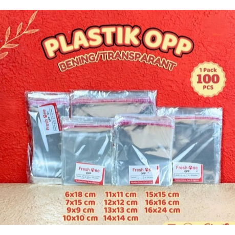 Jual Plastik OPP Lem Bening Transparan Isi 100 Lembar 9x9 10x10 11x11 ...