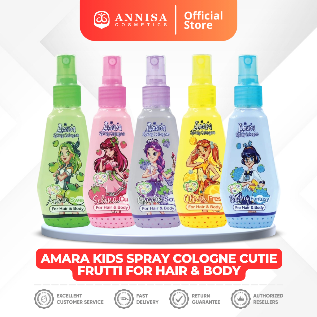 Jual Amara Kids Spray Cologne Cutie Frutti for Hair & Body 100 ML ...
