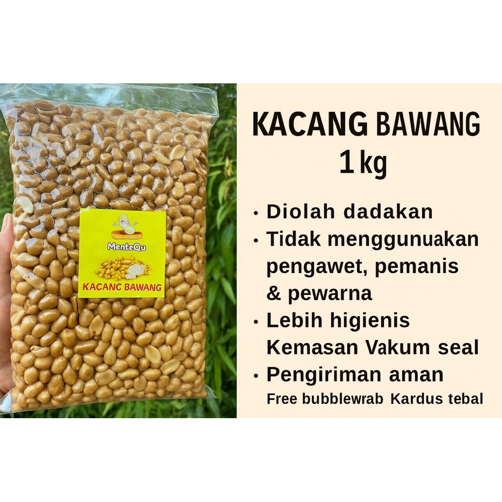 Jual KACANG BAWANG Gurih Renyah 1 KG | Shopee Indonesia