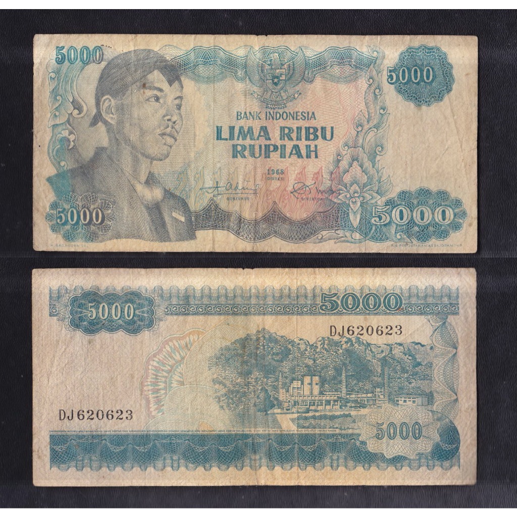 Jual Uang kuno 5000 rupiah tahun 1968 Jendral Sudirman #Variasi 2 huruf ...