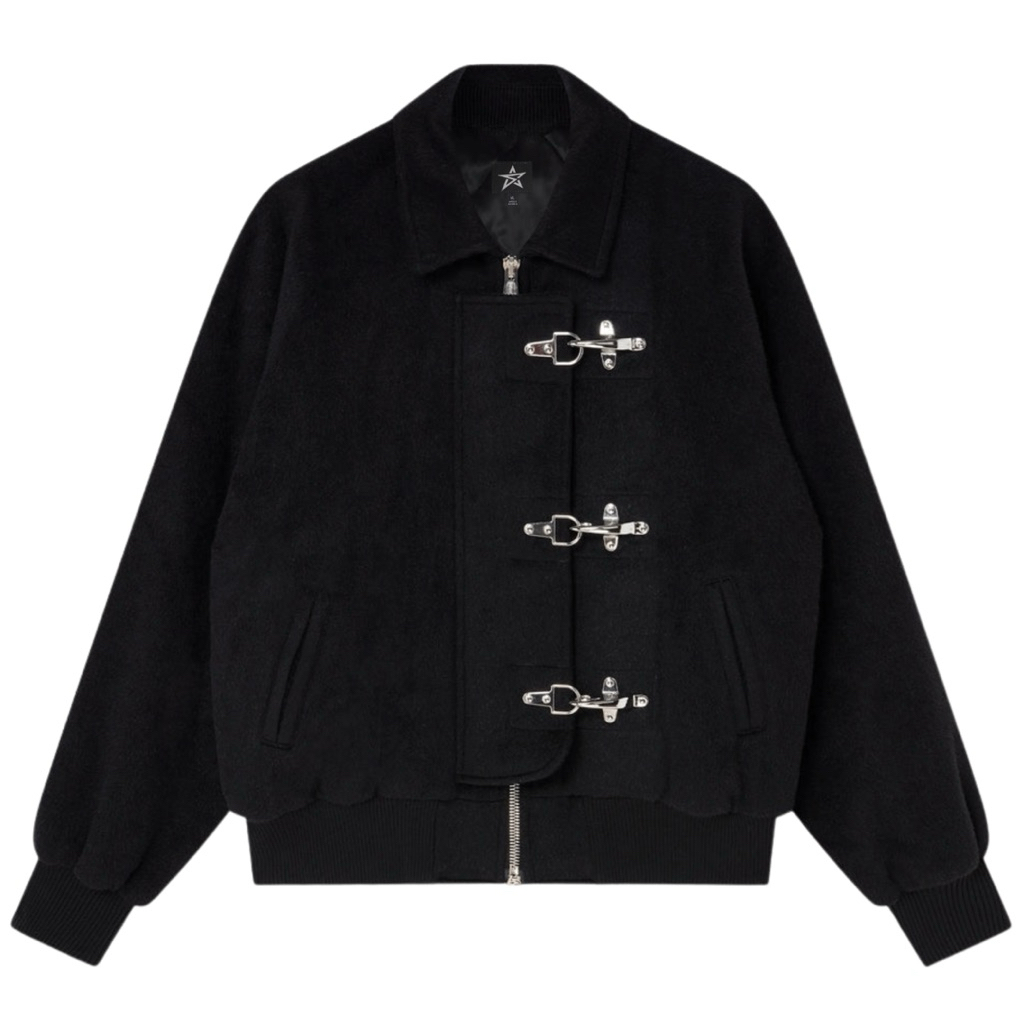 Jual Sai - Buckle Fireman Clasps Style Work Jackets Denim Boxy Outer ...