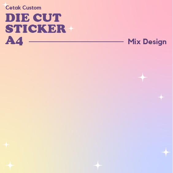 Jual [MIX DESAIN] Cetak Custom Cutting Sticker / Stiker Vinyl Die Cut ...
