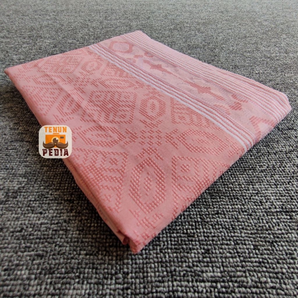 Jual Kain Tenun Songket Baron 1D Soft Pink Ready Stok | Shopee Indonesia