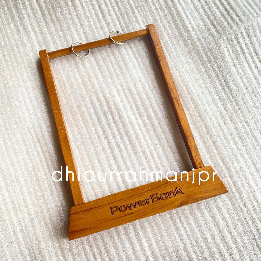 Jual stand menu gantung kayu jati A5 grafir depan belakang | Shopee ...