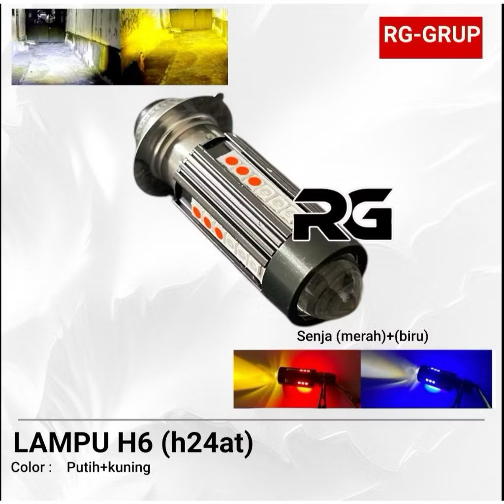 Jual Bholam Lampu LED laser socket H6 putih kuning super terang Beat ...