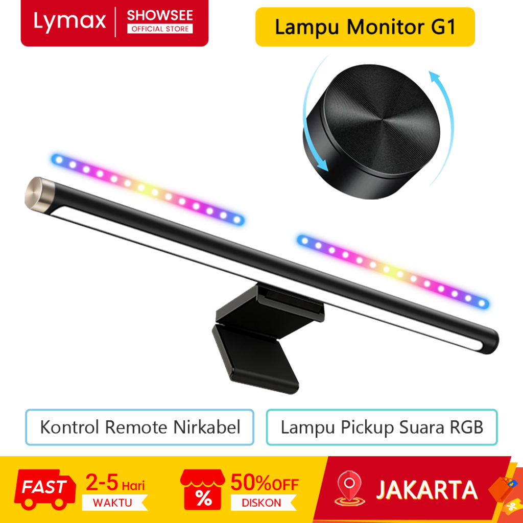 Jual Lymax Lampu Monitor RGB G1/G1 Plus Monitor Light Bar Reading Light ...