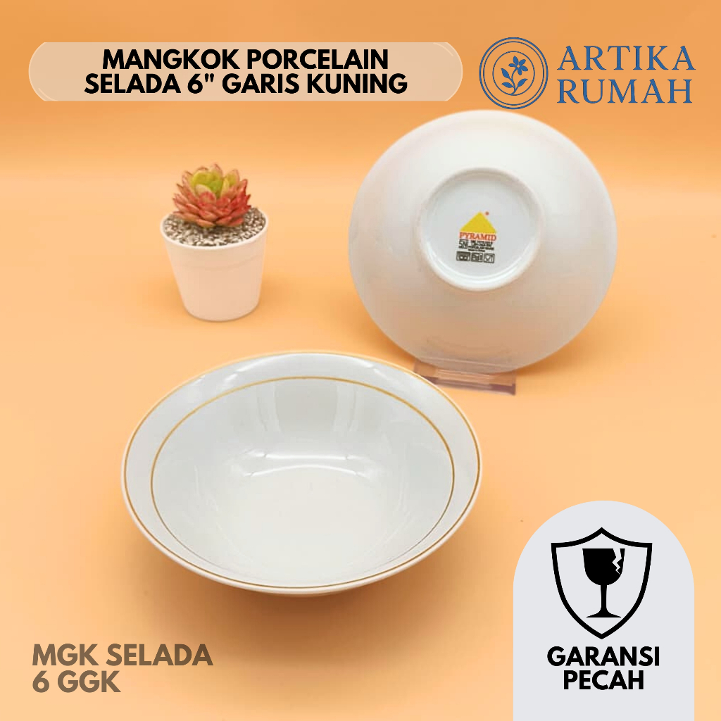 Jual Mangkok Keramik Porselen Mangkok Sup Warna Putih Motif Garis ...